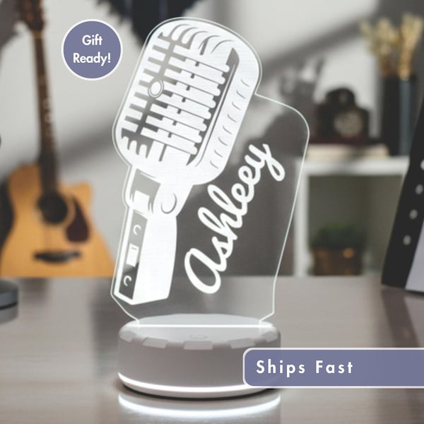 Microphone Lamp - Etsy