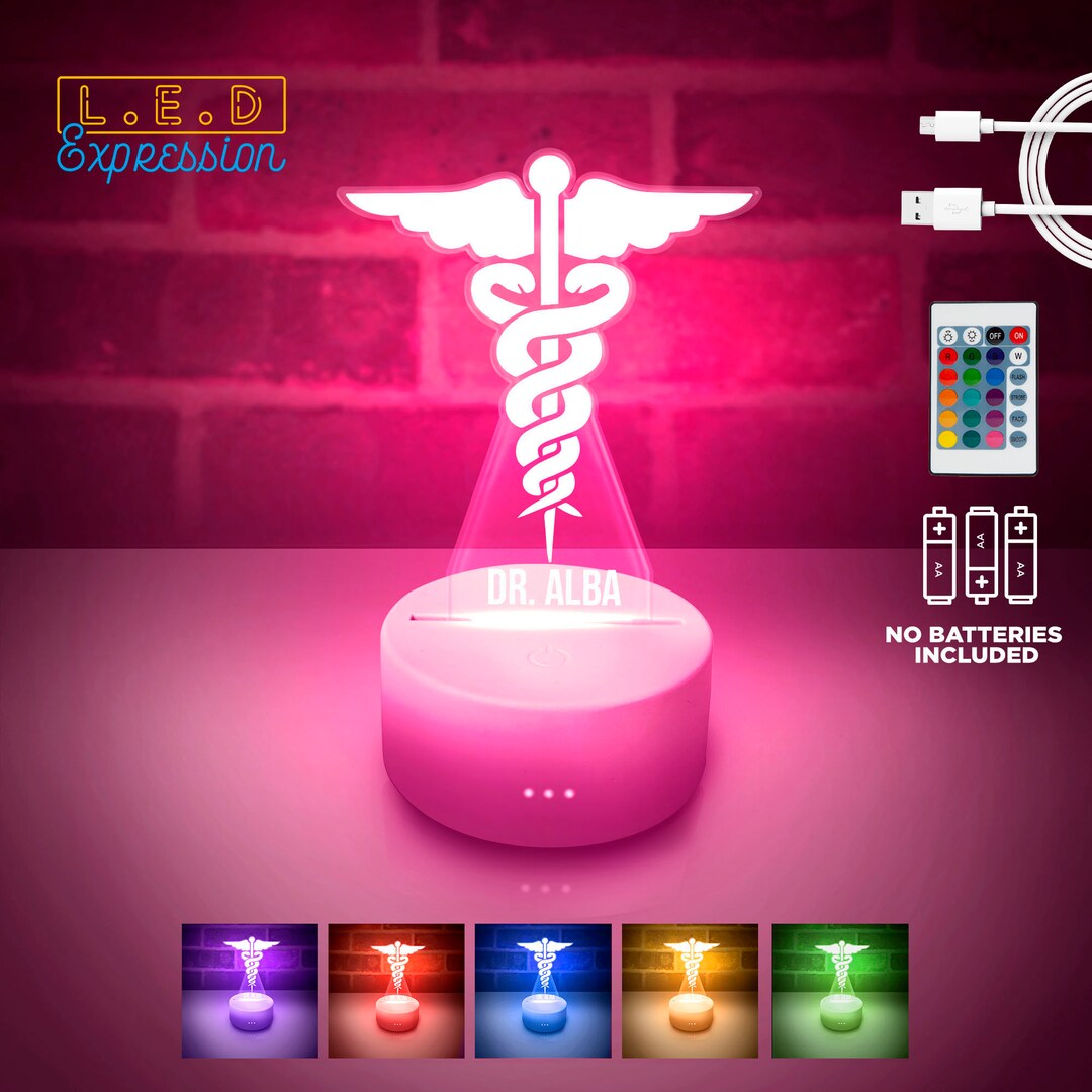 Custom LED Name Light Doctor Personalized LED Sign With Remote Control ...