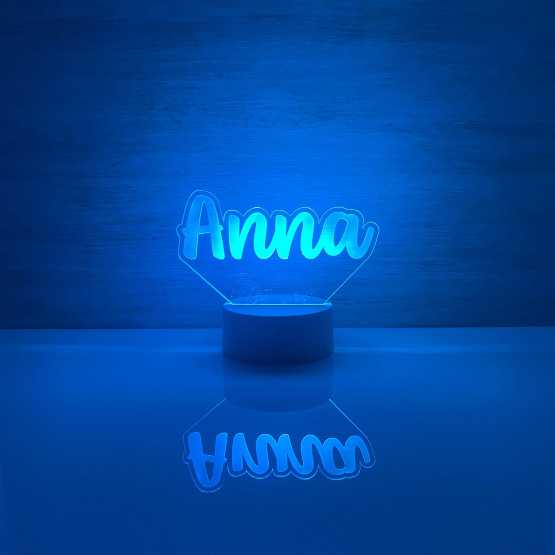 Custom Name LED Night Light - Personalized Touch, Bedroom, Kids Room ...