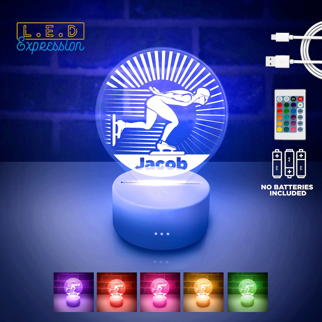 Custom LED Name Light Skating Personalized LED Sign With Remote Control ...