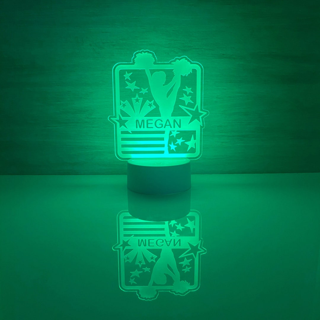Cheerleader LED Night Light - Personalized Remote Control, Perfect for ...