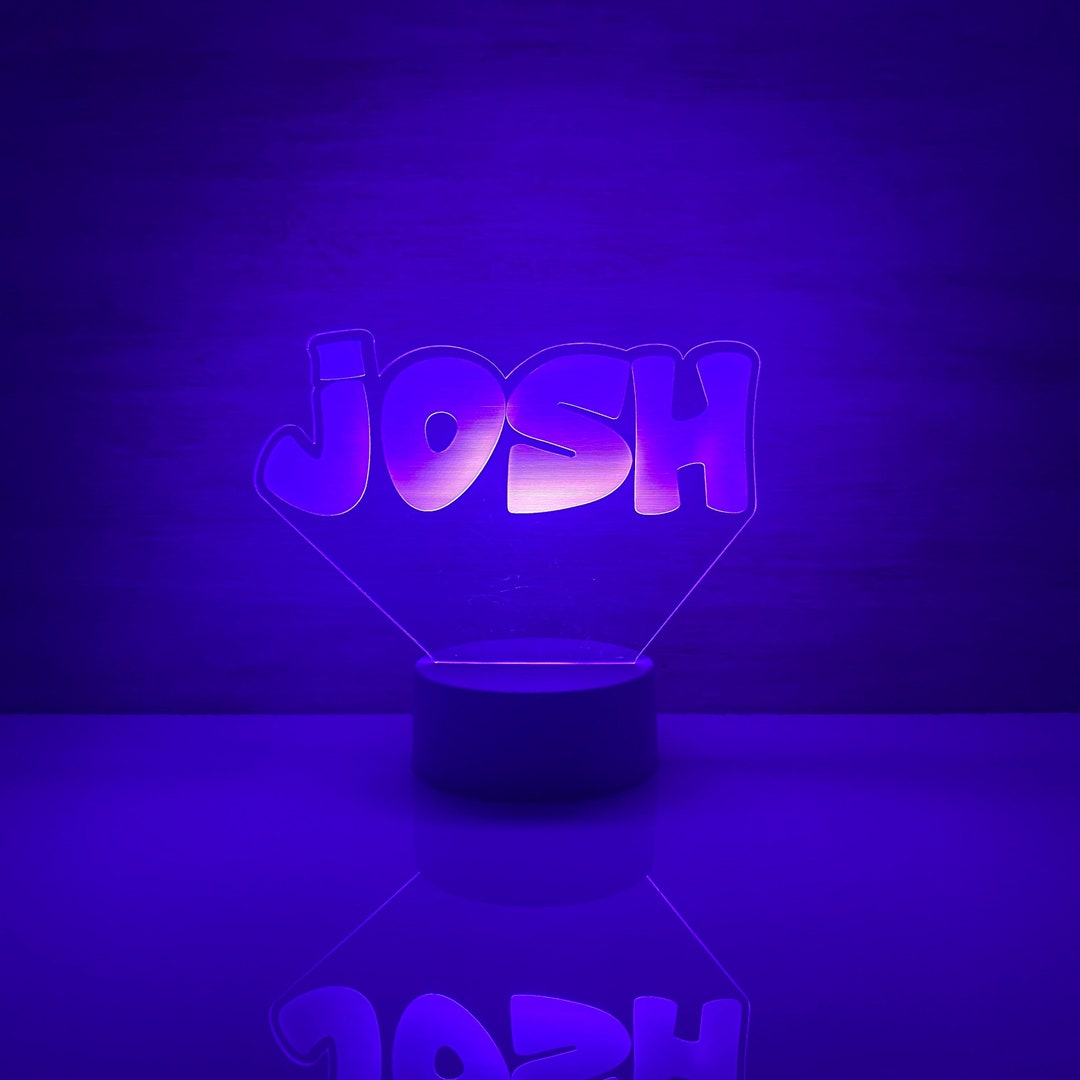 Name Custom Personalized LED Night Light Unique Gift, Bedroom, Nursery ...