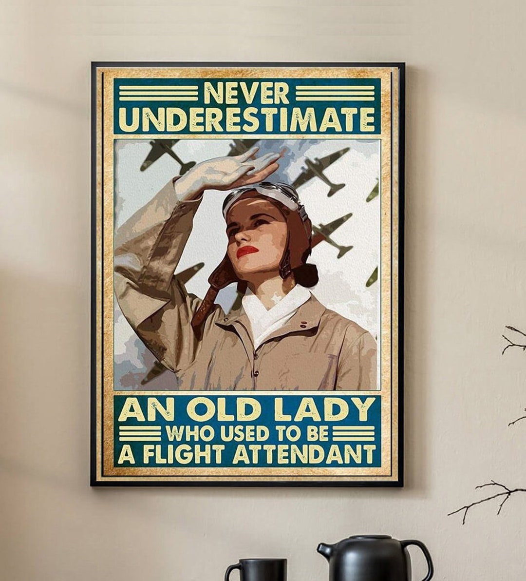 Vintage Never Underestimate an Old Lady Who Used to Be A Flight ...
