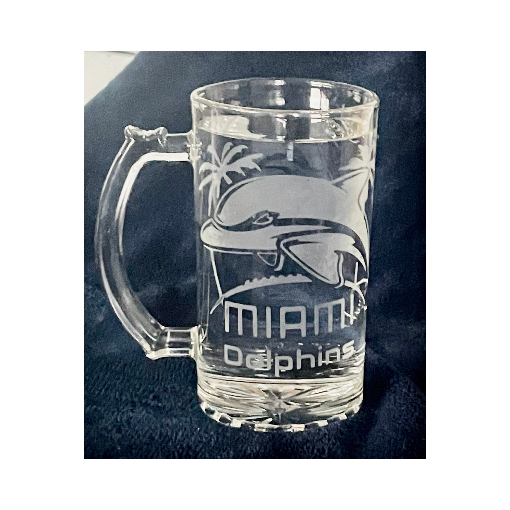 Miami Dolphins 16 Ounce, 26 Ounce Etched Beer Mug, NFL Gifts, Miami ...