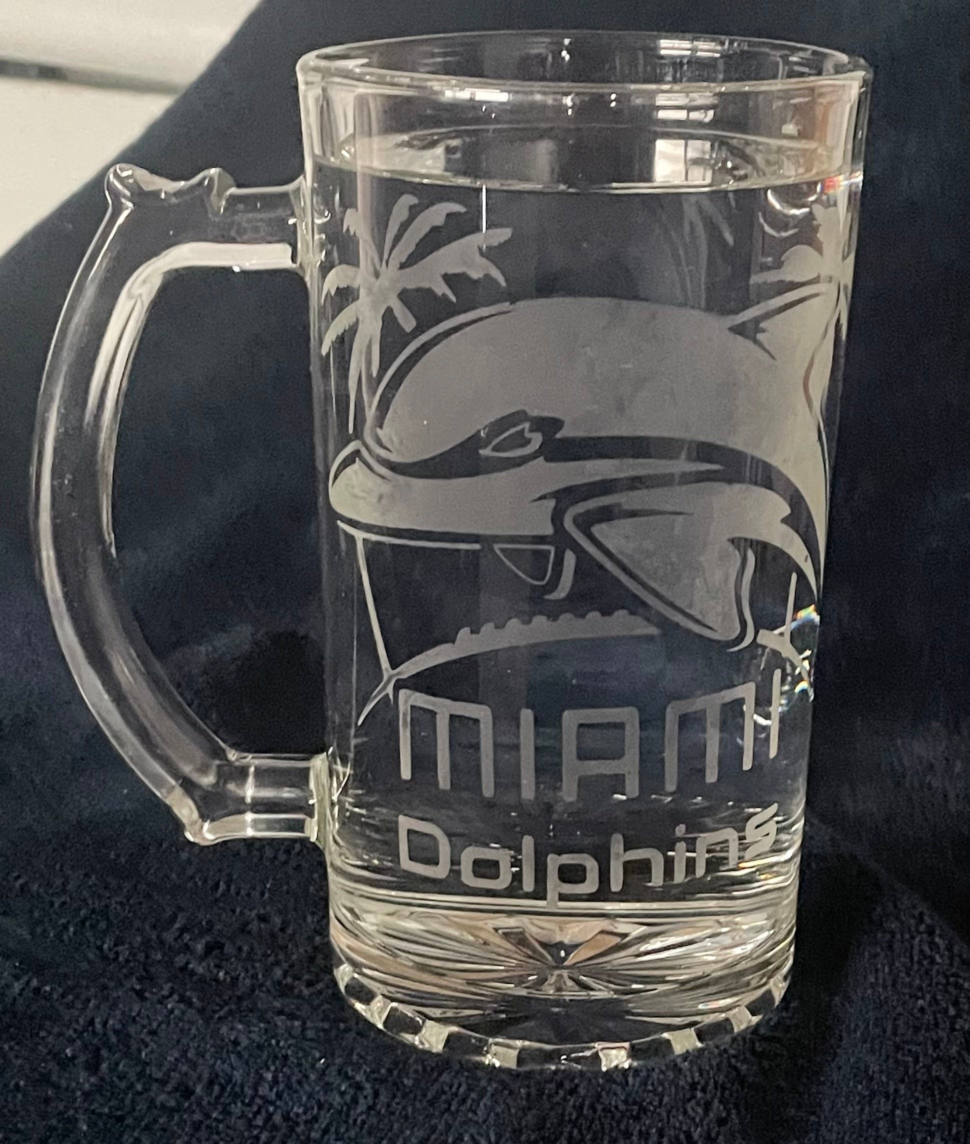 Miami Dolphins 16 Ounce, 26 Ounce Etched Beer Mug, NFL Gifts, Miami ...