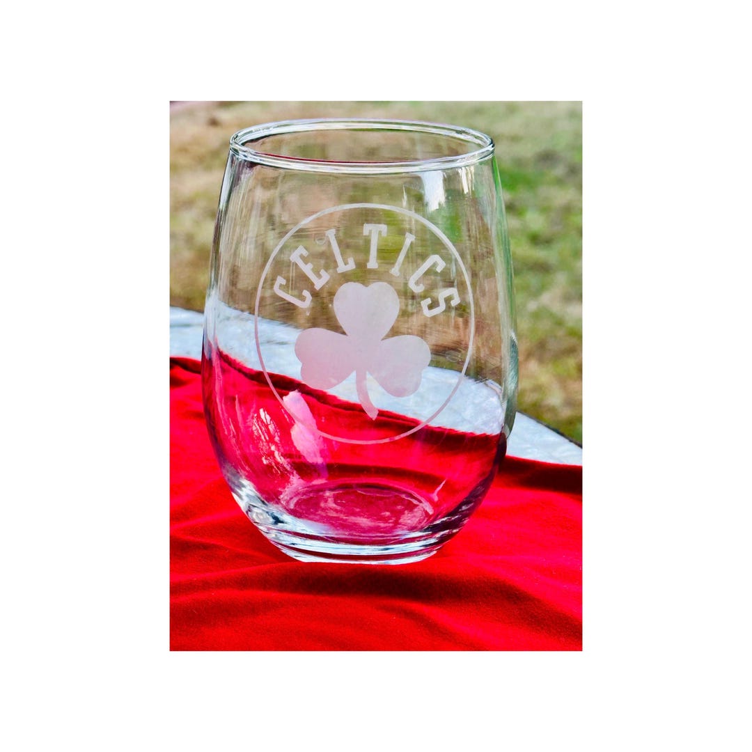 Boston Celtics 20oz Etched Stemless Wine Glasses, NBA Glasses - Etsy