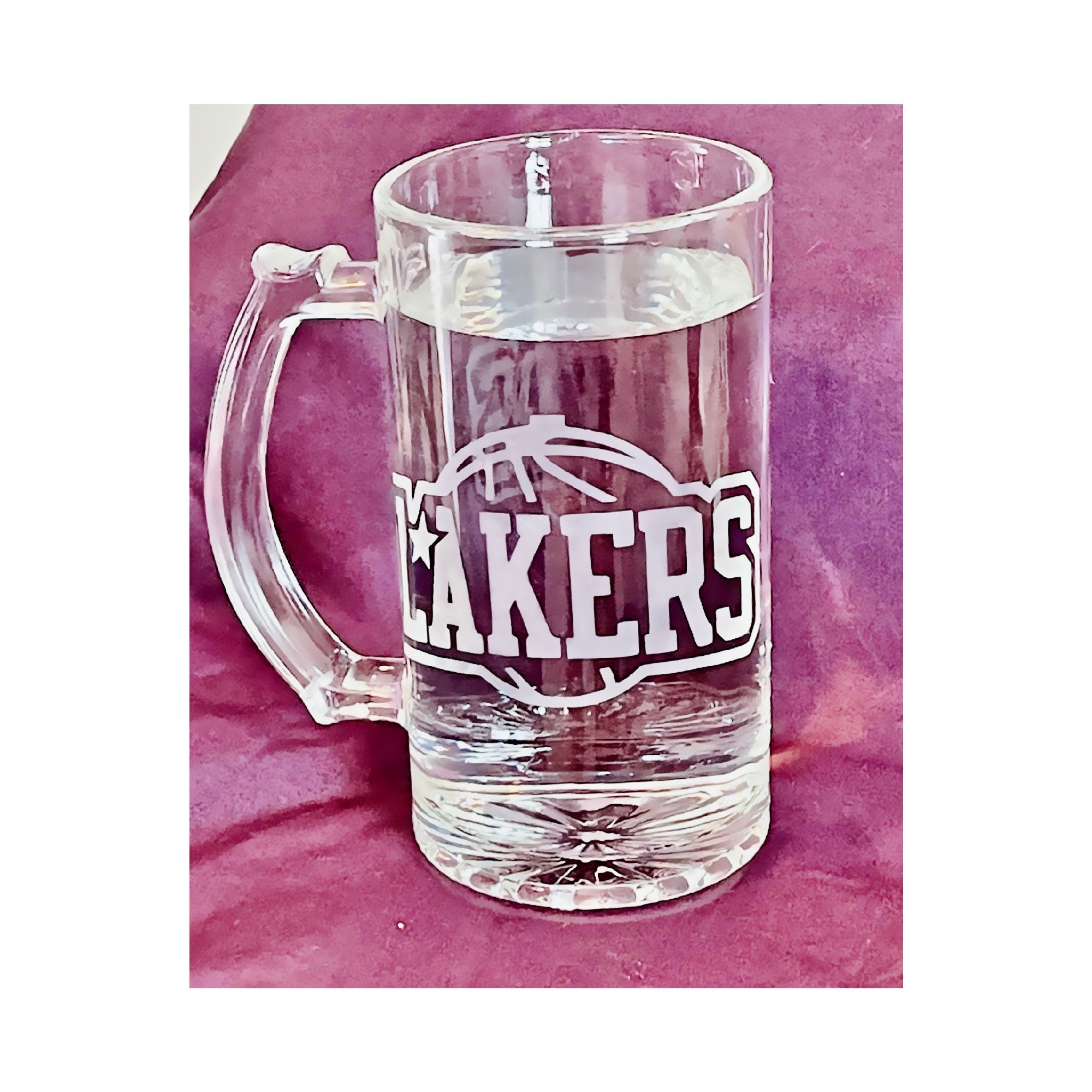 Los Angeles Lakers Beer Mug, LA Lakers Basketball 16 Ounce or 26 Ounce ...