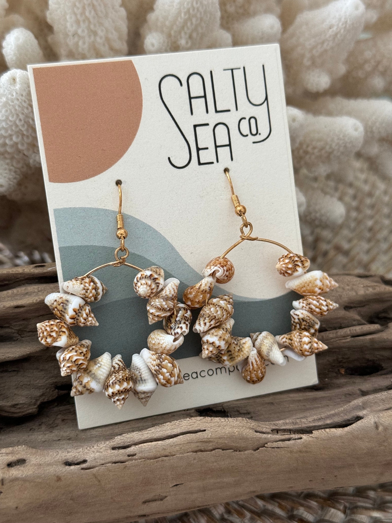 Tiger Nassa Whole Shell Drop & Hoop Earrings - Etsy