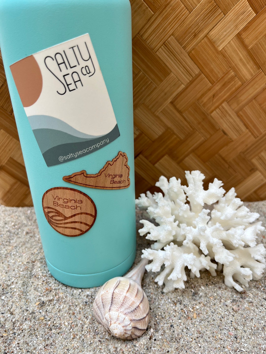 Virginia Beach Sustainable Wood Sticker on 3M Adhesive - Etsy