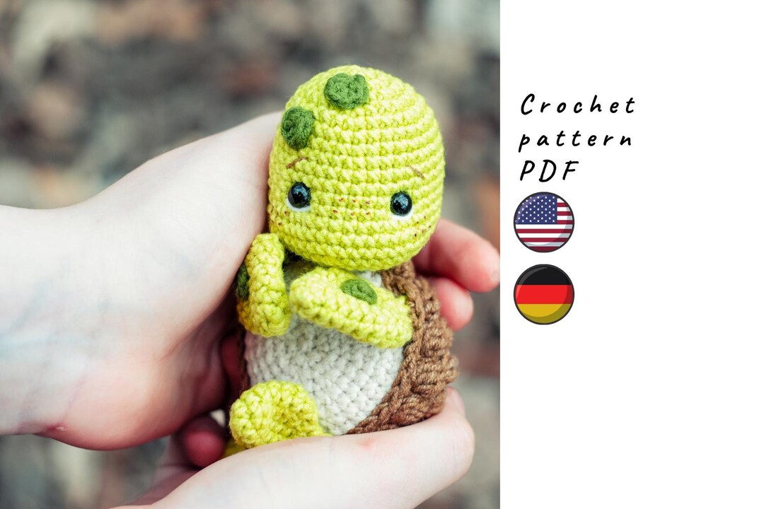 Baby Turtle Crochet Pattern. Cute Crochet Turtle Pattern. Amigurumi ...