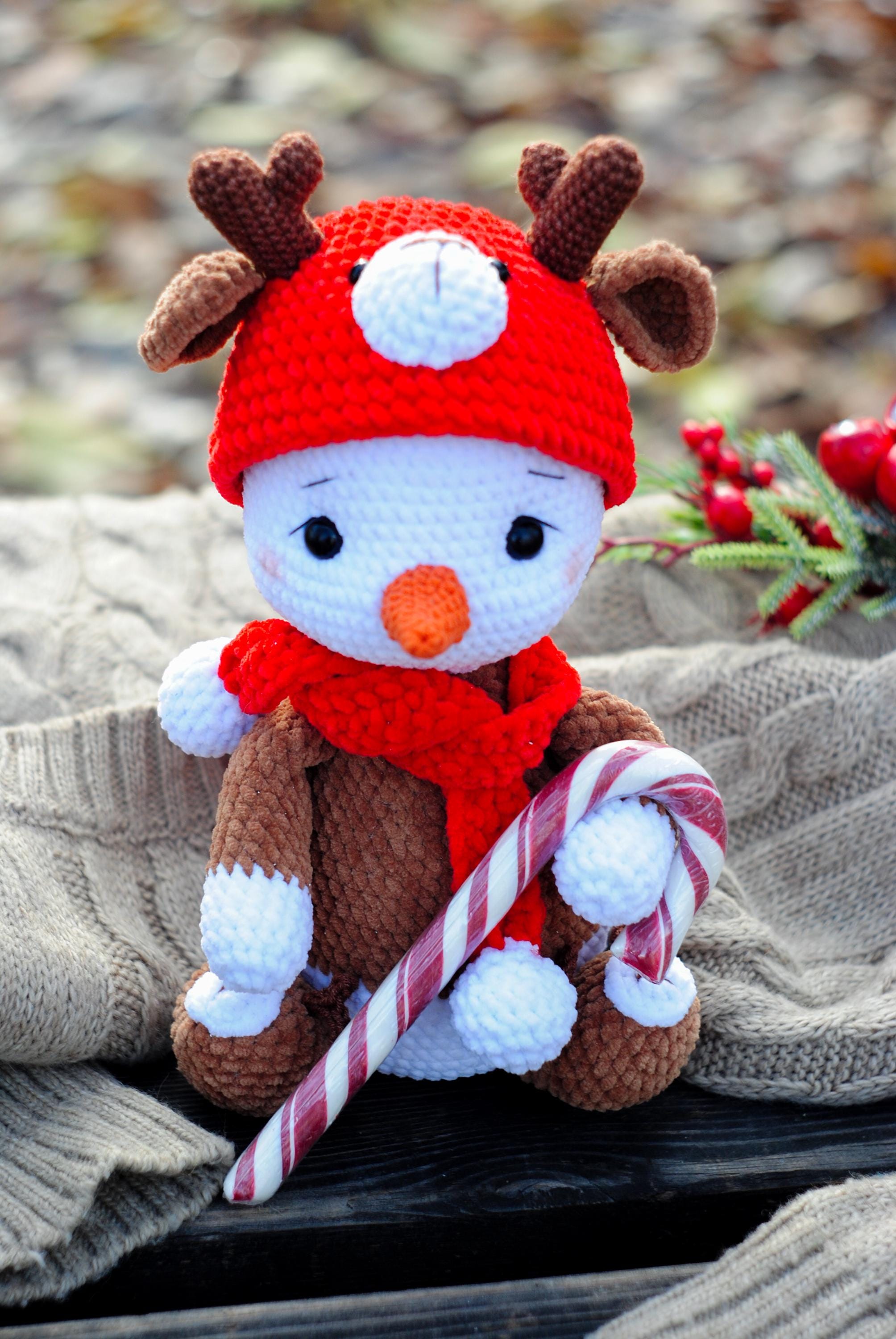 Snowman Crochet Pattern. Plush Toy Pattern. Cute Christmas Snowman ...