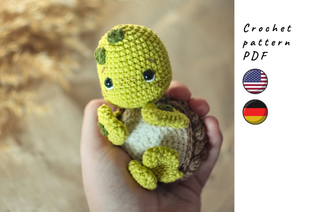 Baby Turtle Crochet Pattern. Cute Crochet Turtle Pattern. Amigurumi ...
