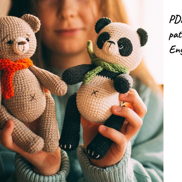 Panda Bear Pattern - Etsy