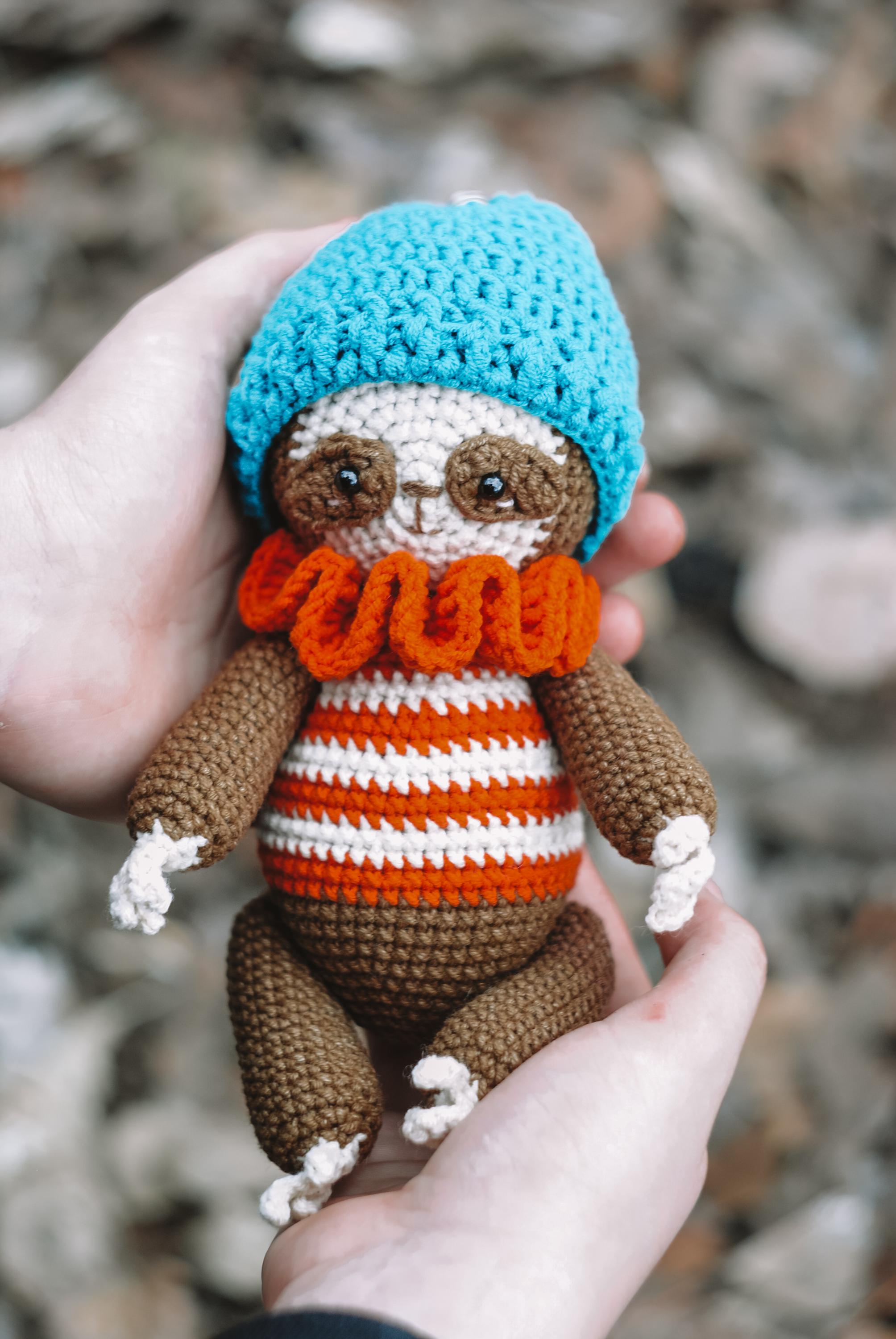 Sloth Crochet Pattern. Sloth With Cap Pattern (PDF Pattern). - Etsy