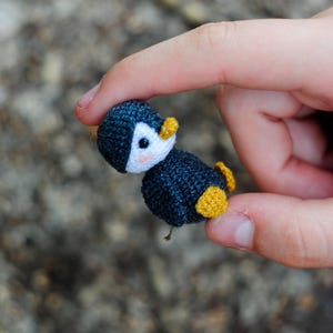 Penguin Crochet Pattern. Crochet Miniature Toy Pattern. Tiny Penguin ...