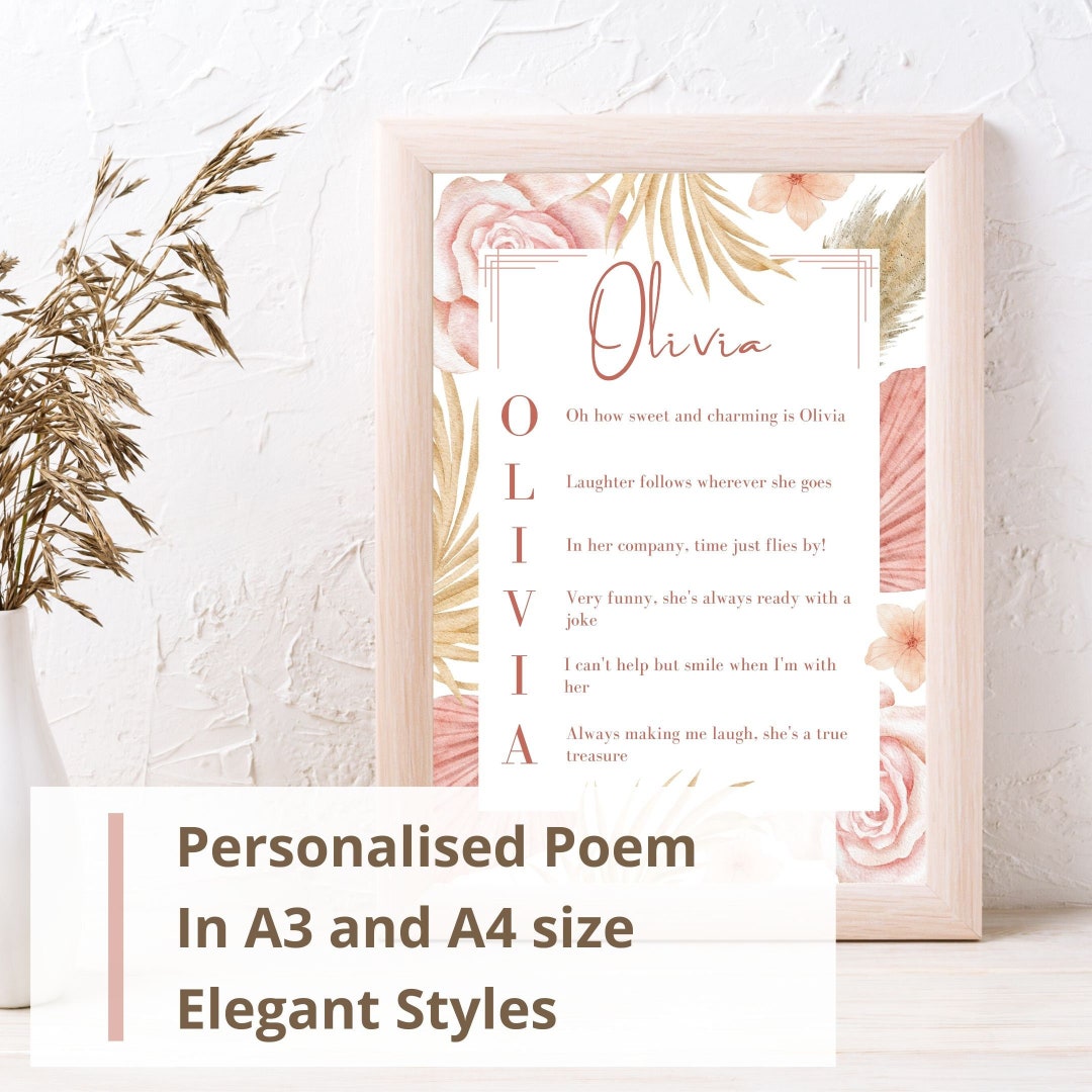 Adorable Alphabet Artwork Personalized Poems for Your Little - Etsy