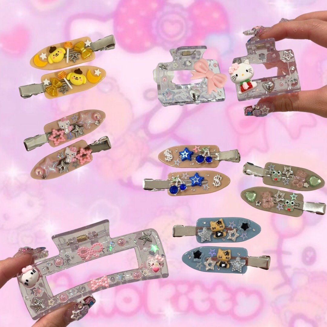 Kawaii Hair Claw/separation Clips - Etsy