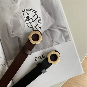 Cute Belt With Floral Buckle, Fashion Belts for Women, 2.2cm Width Belt ...