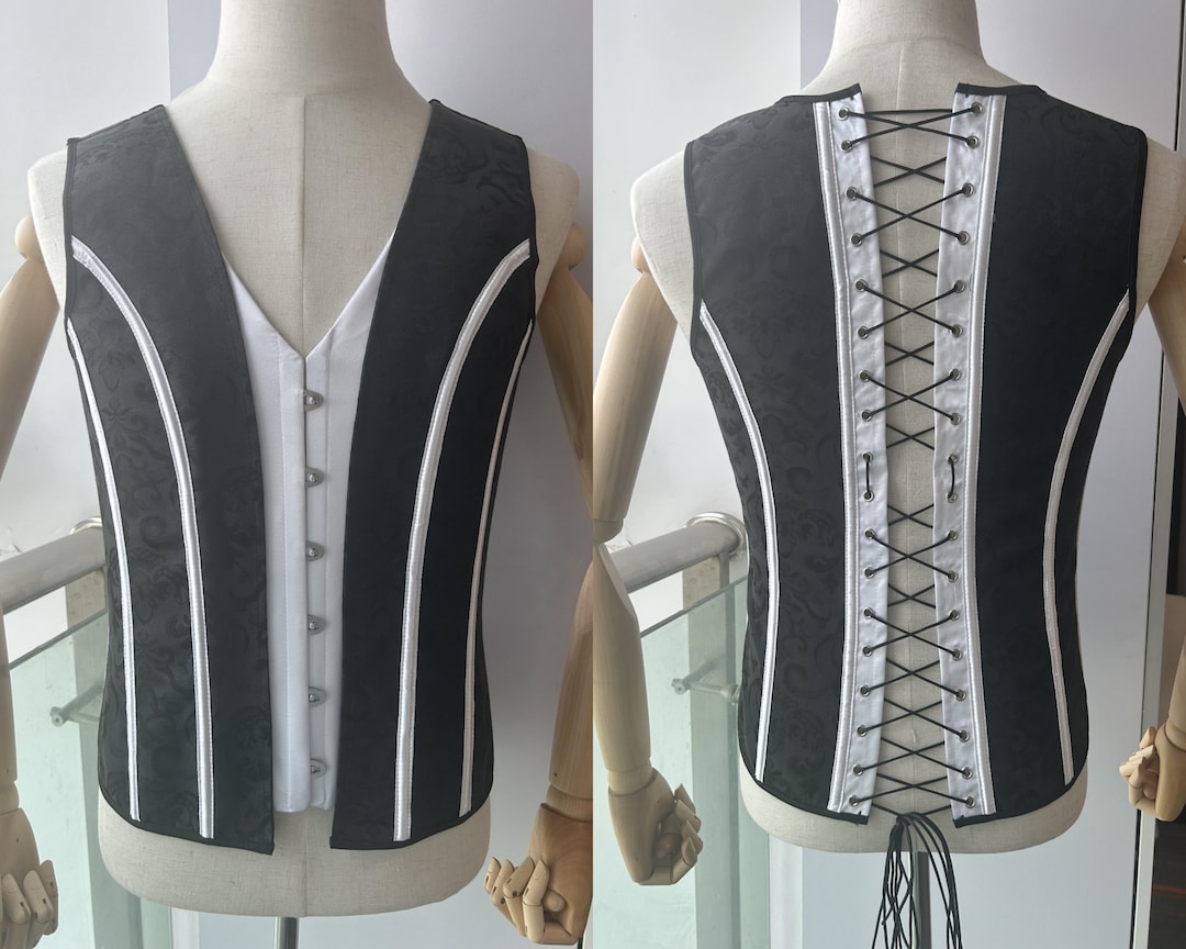 Mens Corset,gentleman Prom Vest Corset,men Waist Trainer Corset Vest ...