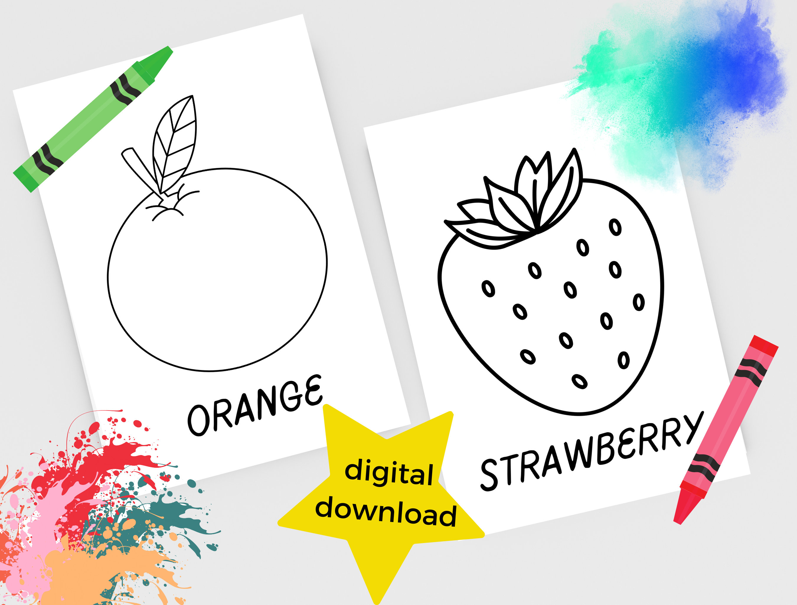 Fruits Coloring Pages Kids Activity Coloring Pages Color Fruits Kids ...