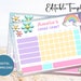 Rainbow and Daisy Daily Chore Chart, Chore Chart for Kids Editable ...