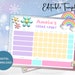 Rainbow and Daisy Daily Chore Chart, Chore Chart for Kids Editable ...