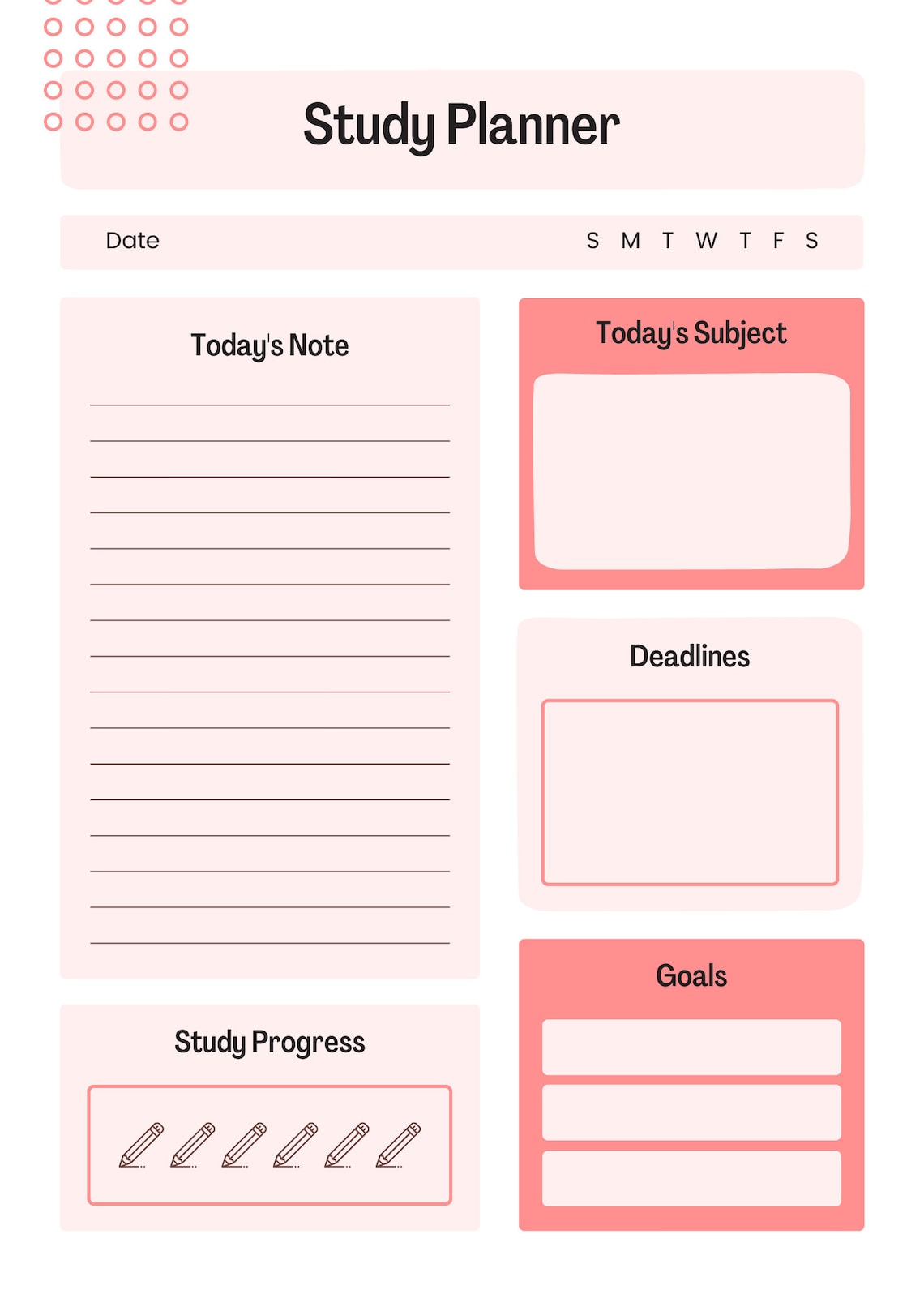 Student Planner Printable Study Planner Study Organizer College Planner ...