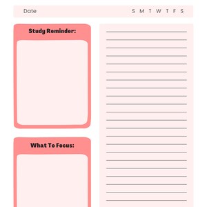 Student Planner Printable Study Planner Study Organizer College Planner ...