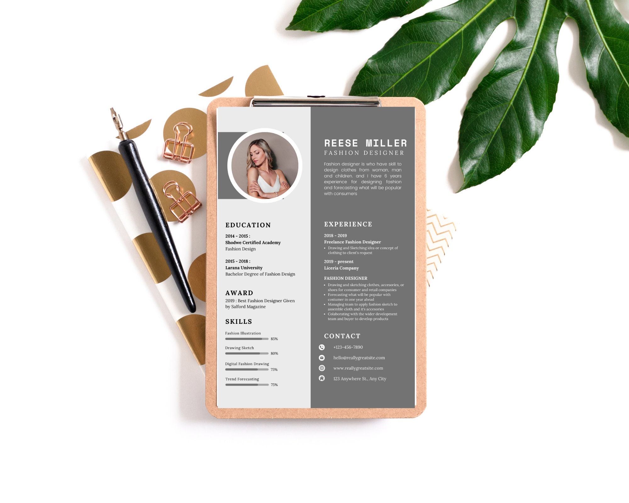 Cv Template - Etsy