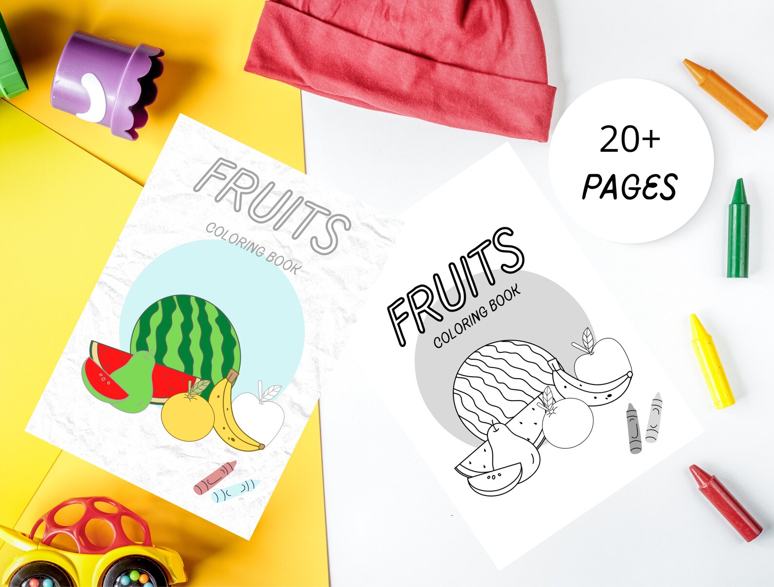 Fruits Coloring Pages Kids Activity Coloring Pages Color - Etsy