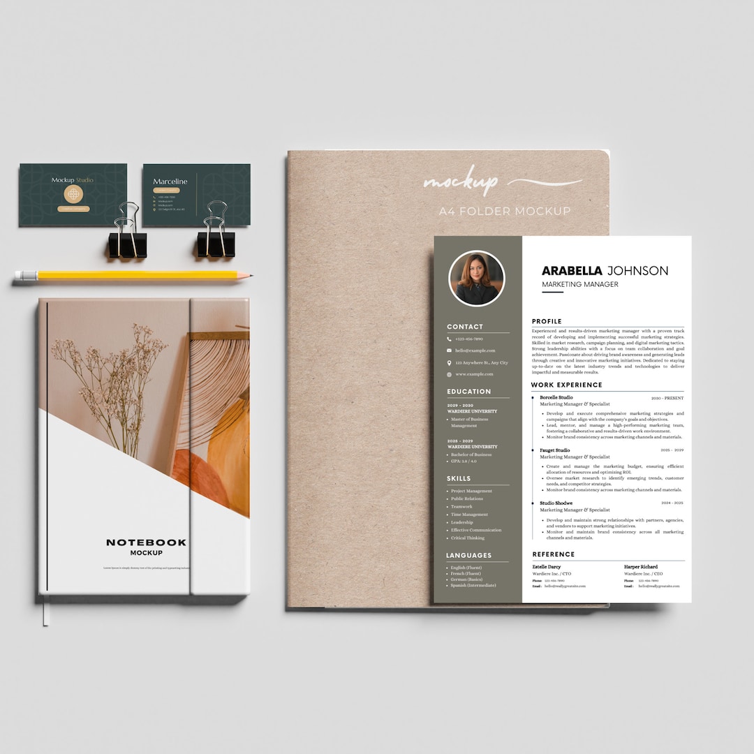 Modern Gray Professional Resume Template - Simple Design for a Stand ...