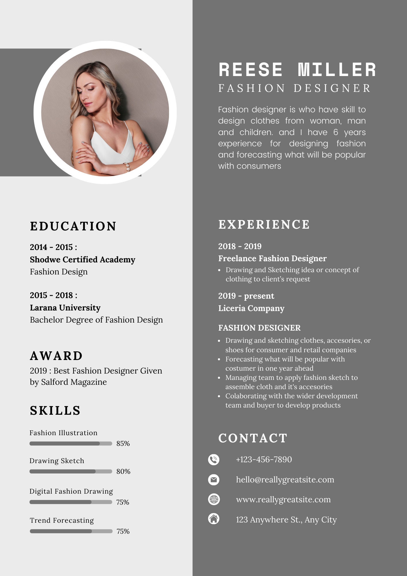 Cv Template - Etsy