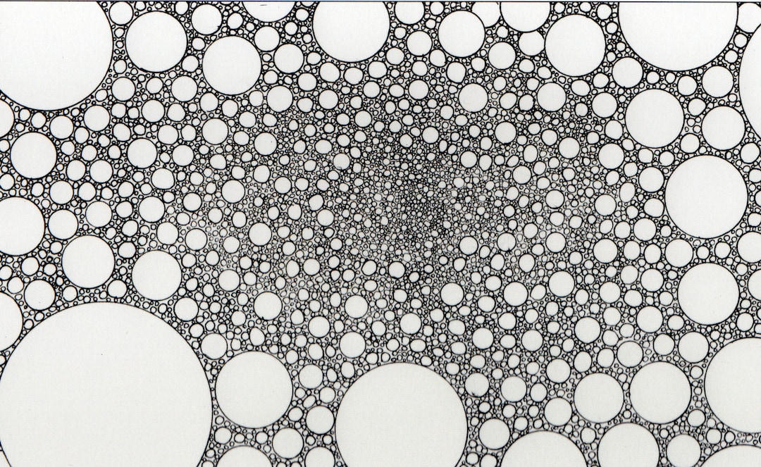 Black and White ABSTRACT DOTS Wall ART Poster, Handmade Signed Giclée ...