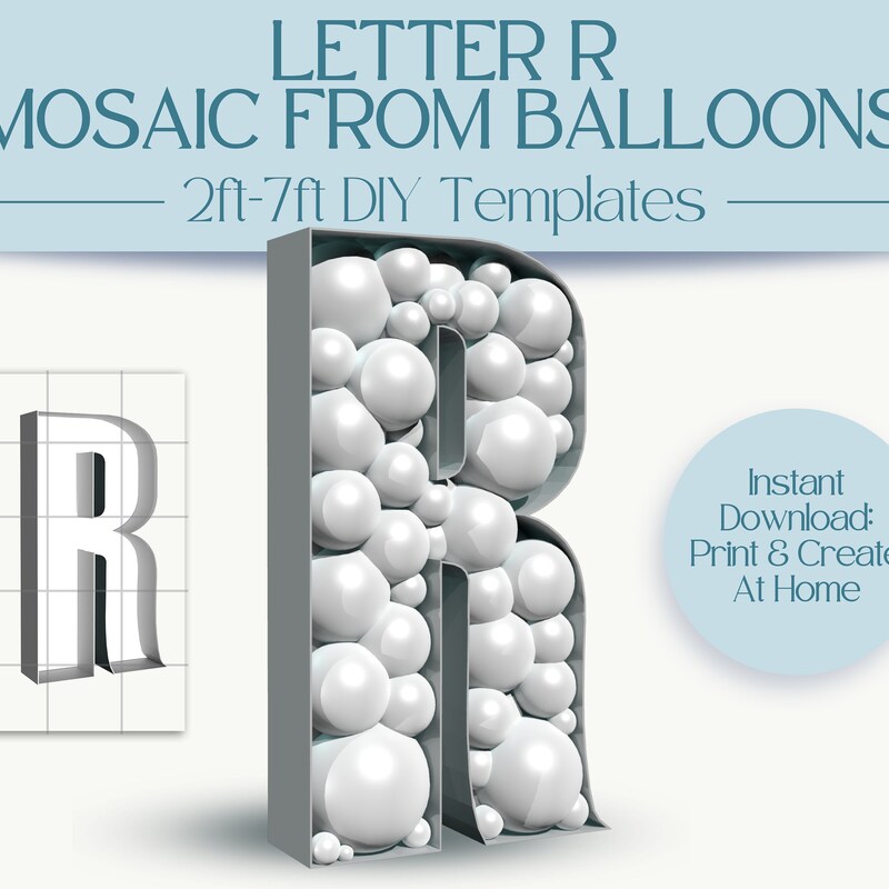 Balloon Mosaic Letters - Etsy