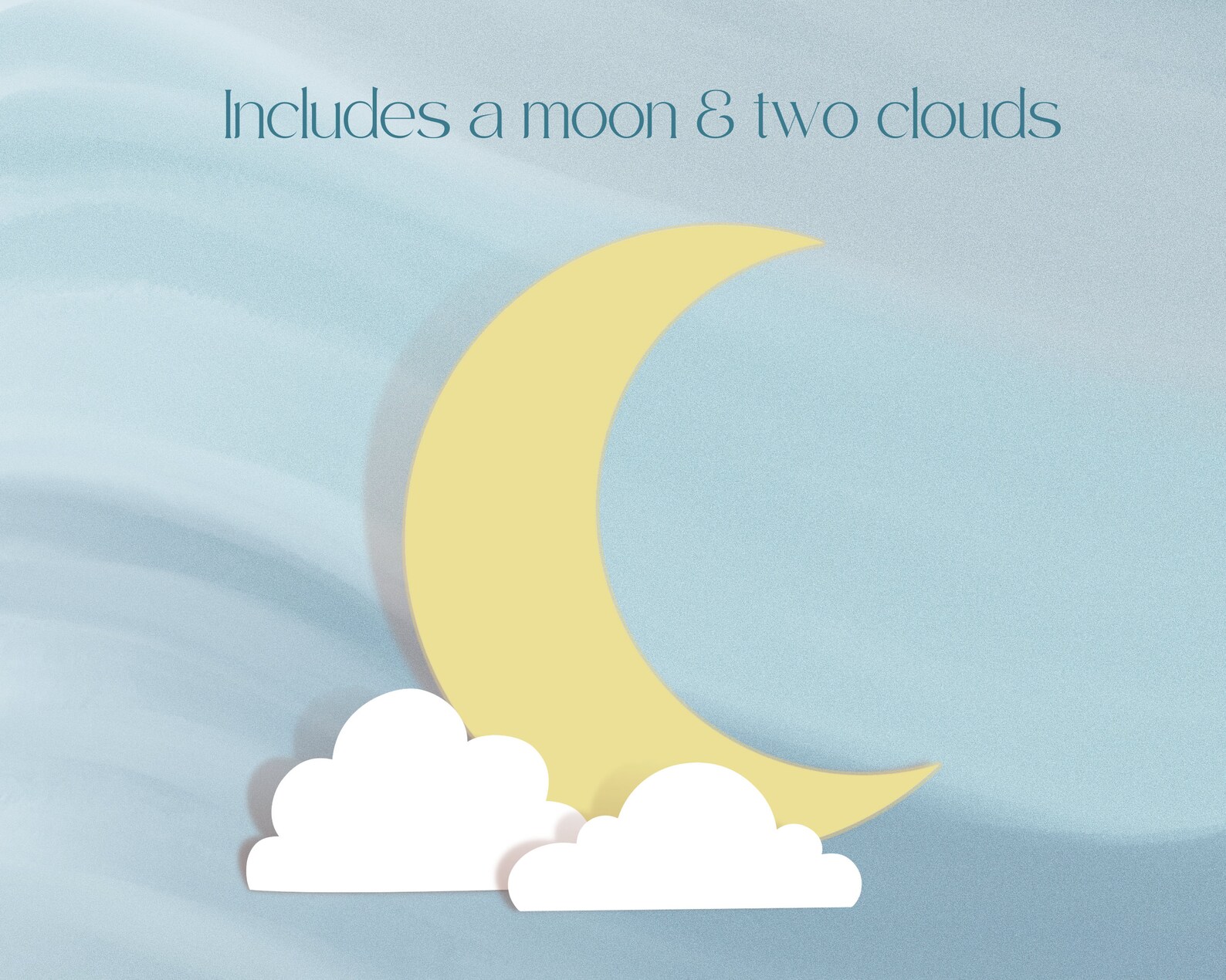 8ft Over the Moon Clouds Template Backdrop Decorations With - Etsy