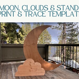8ft Over the Moon Clouds Template Backdrop Decorations With Stand ...