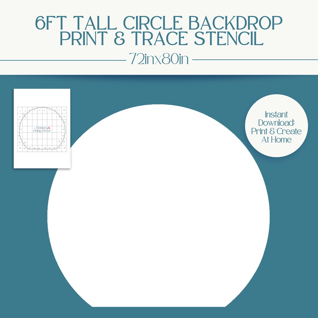 6ft Circle Template for Backdrop Decorations | Birthday Party | Baby ...