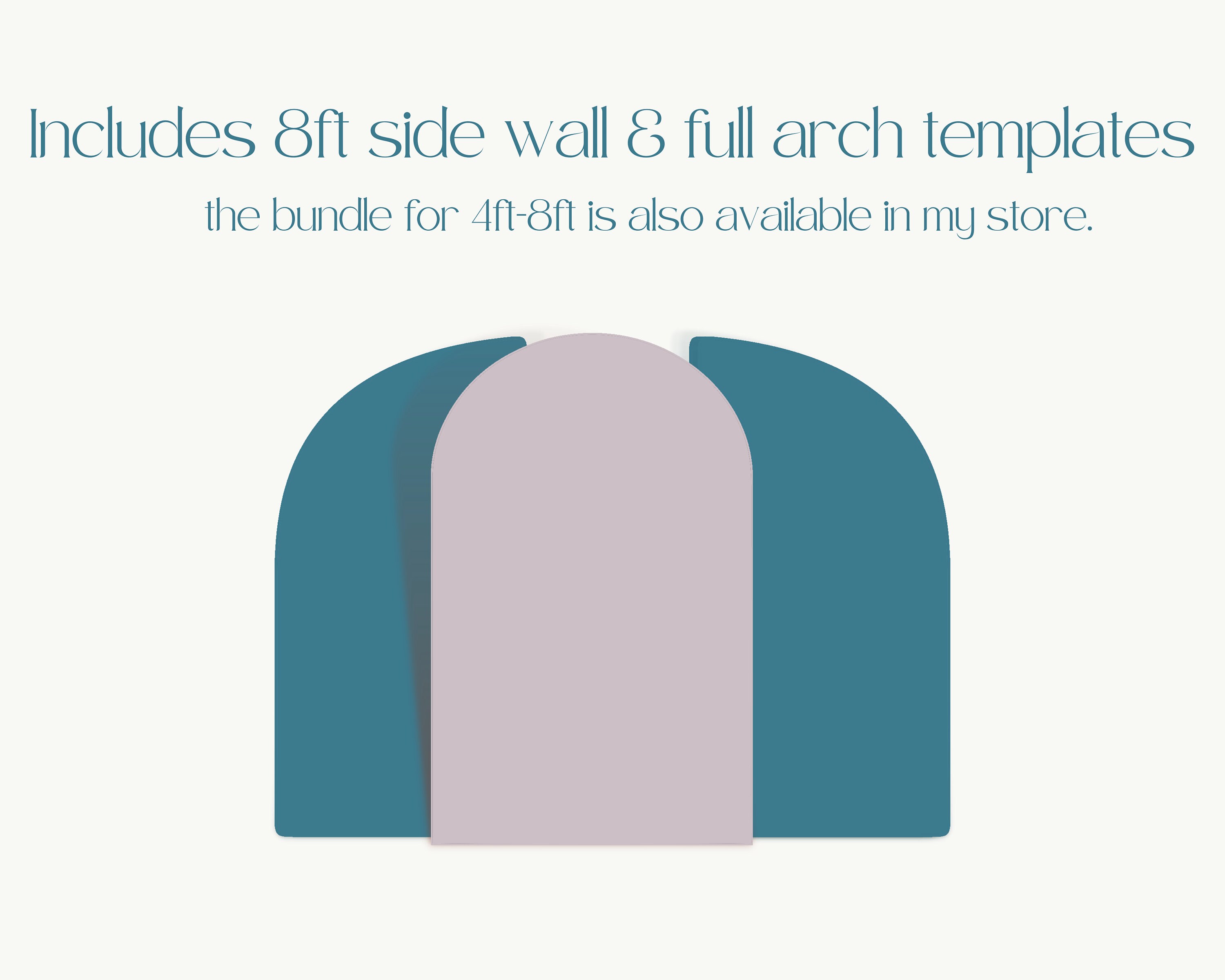 8ft Chiara Wall Template Bundle | Full and Side Arch With Stand ...