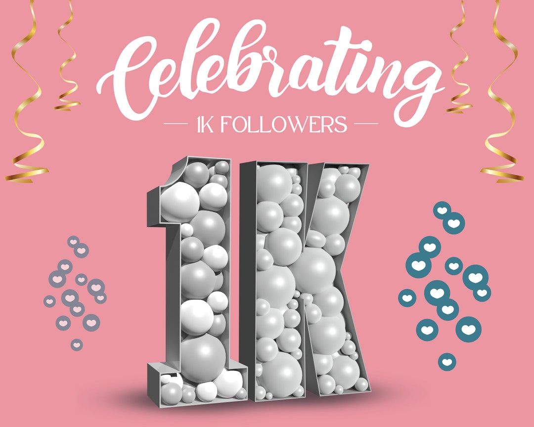 1K Letter K Mosaic With Balloons | 2ft, 3ft, 4ft, 5ft, 6ft, 7ft Marquee ...