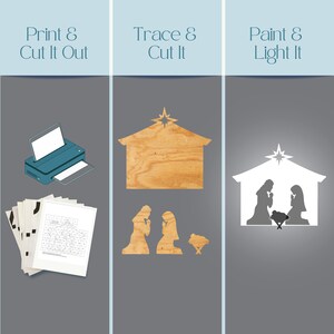 6ft Nativity Scene Template | Individual Templates for Jospeh, Mary and ...