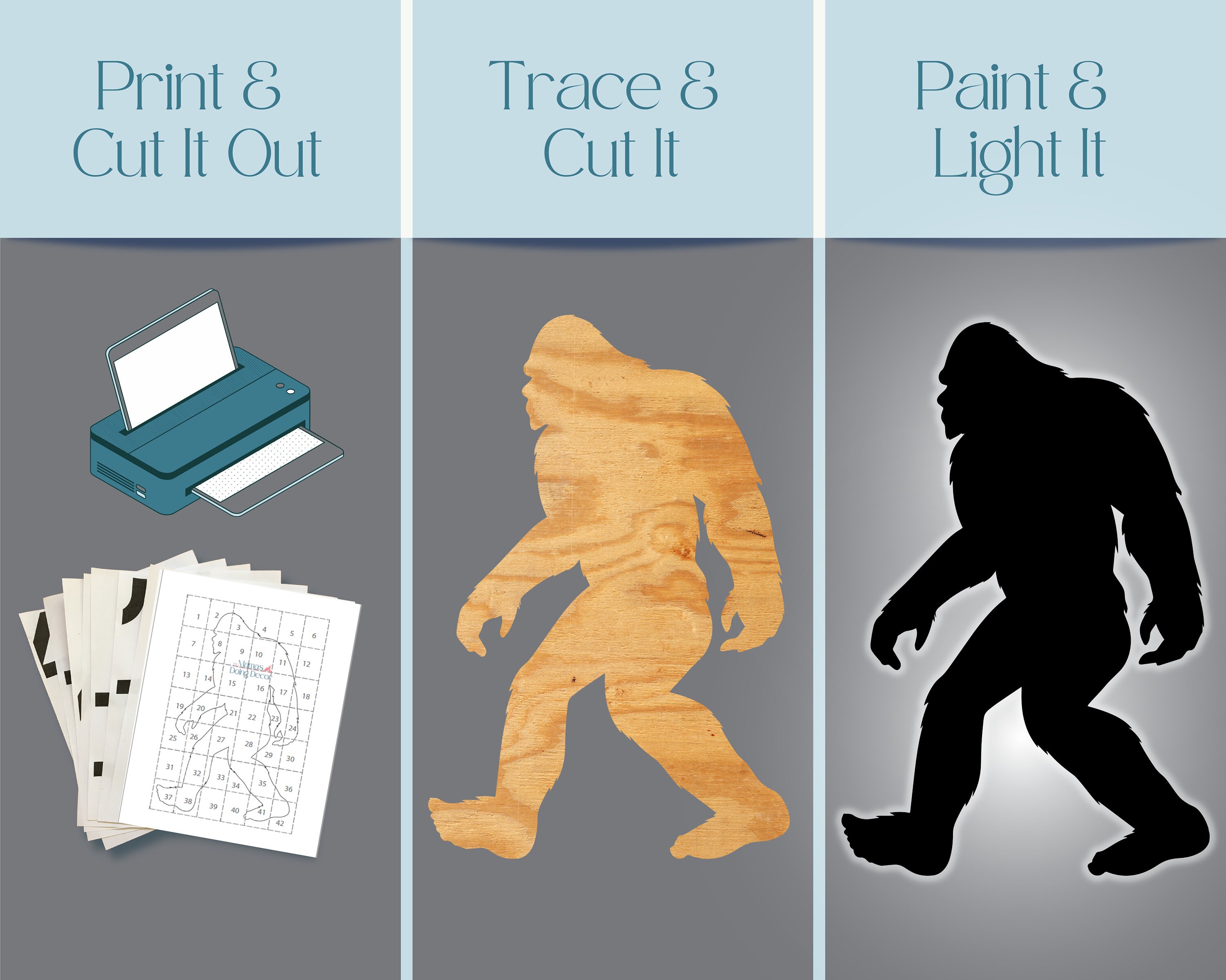 1ft 2ft 3ft 4ft 5ft 6ft 7ft 8ft Bigfoot Halloween - Etsy