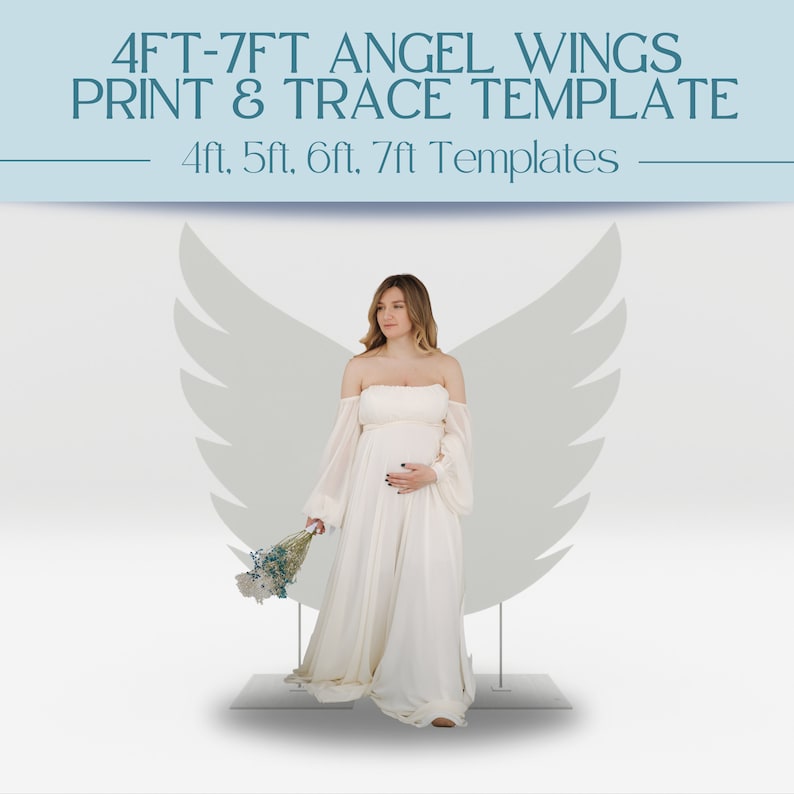 4ft, 5ft, 6ft 7ft Angel Wings Template Backdrop Decorations | Pregnancy ...