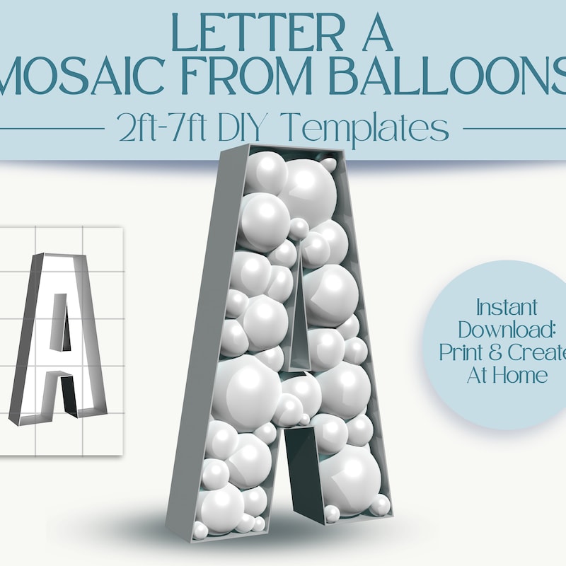 Balloon Mosaic Letters - Etsy