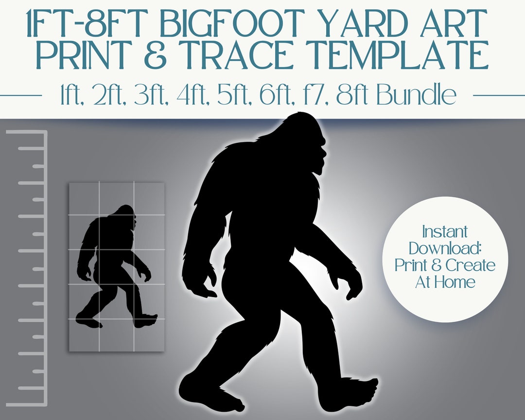 1ft, 2ft, 3ft, 4ft, 5ft, 6ft, 7ft, 8ft Bigfoot Halloween Sasquatch ...
