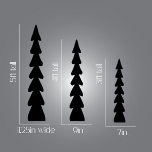 3ft, 4ft, 5ft Rustic Christmas Tree Template: Printable Stencil PDF for ...