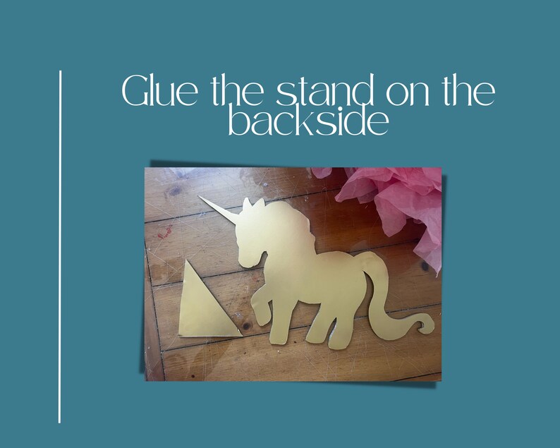 1ft, 2ft, 3ft, 4ft Tall Unicorn With Stand Template Backdrop ...