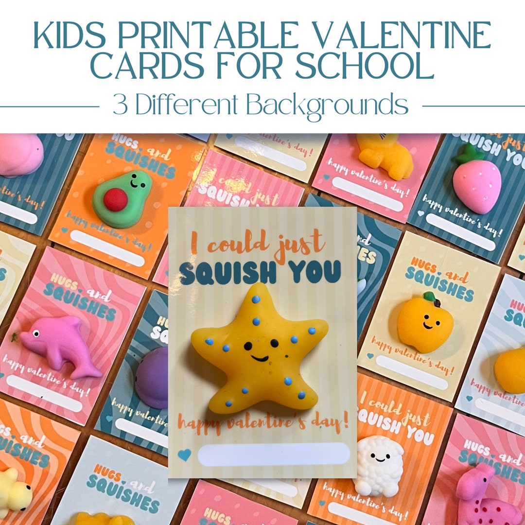 Squish School Valentine Printable | Valentine's Card No Candy ...