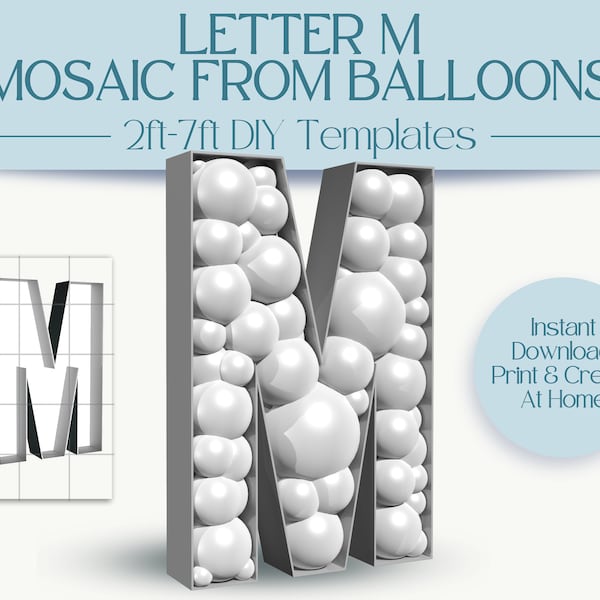 M Mosaic Letter Etsy
