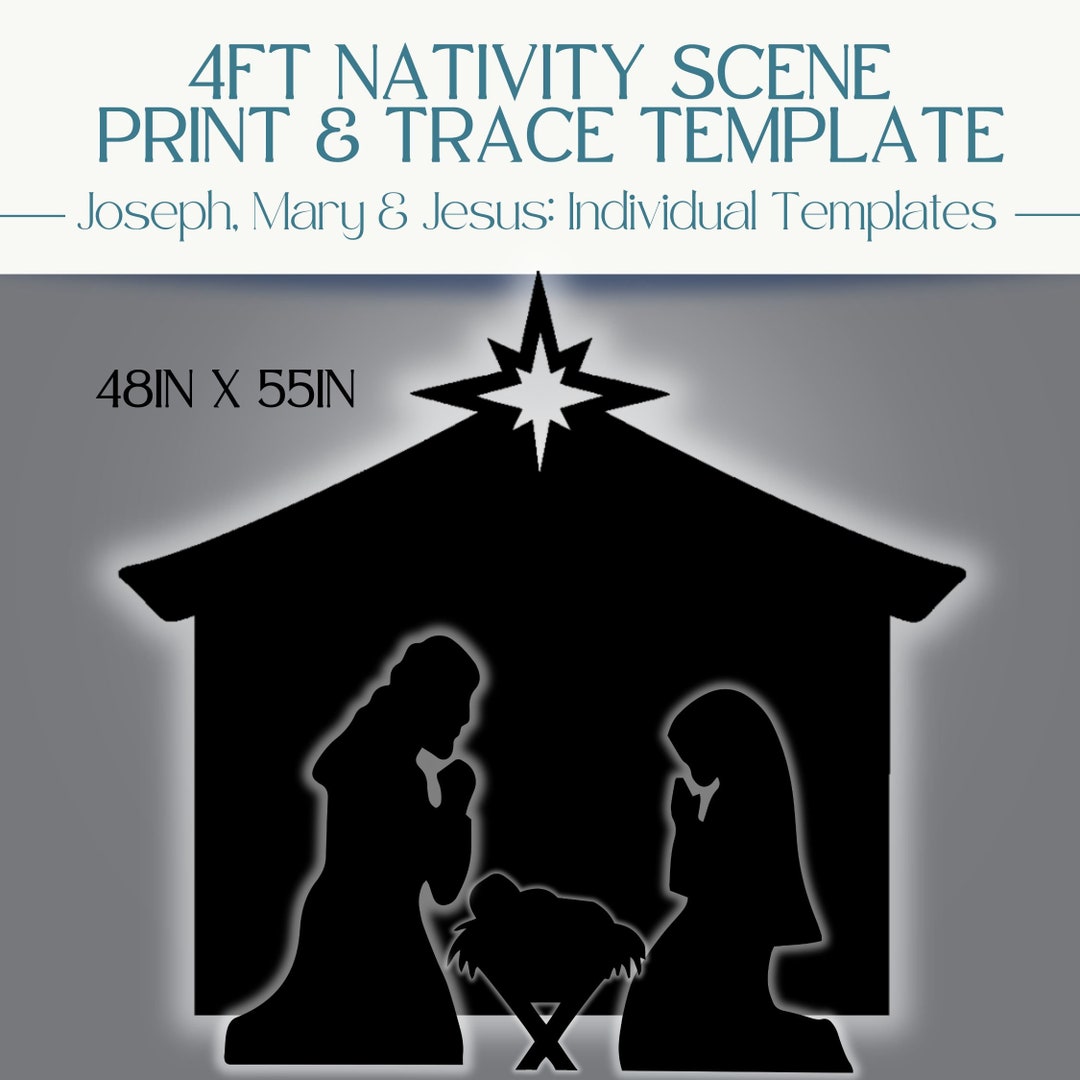 4ft Nativity Scene Template | Individual Templates for Jospeh, Mary and ...