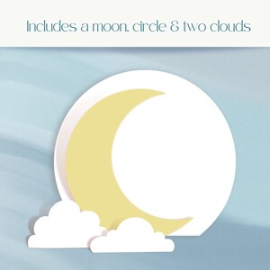 5ft Moon Over the Moon, 6ft Circle and Clouds Template Backdrop ...